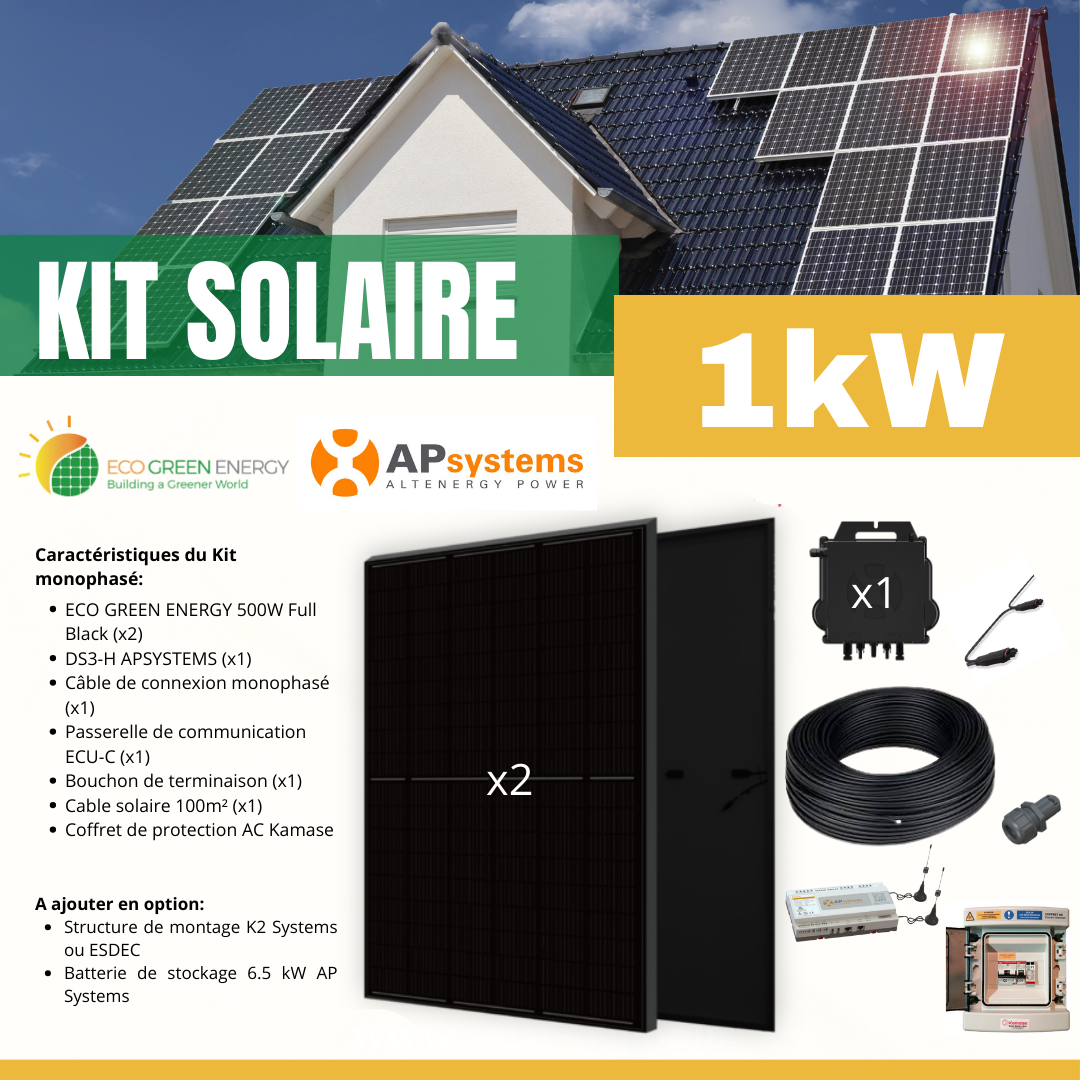 Kit auto consommation 1kW monophasé - SOLAR DEPOT