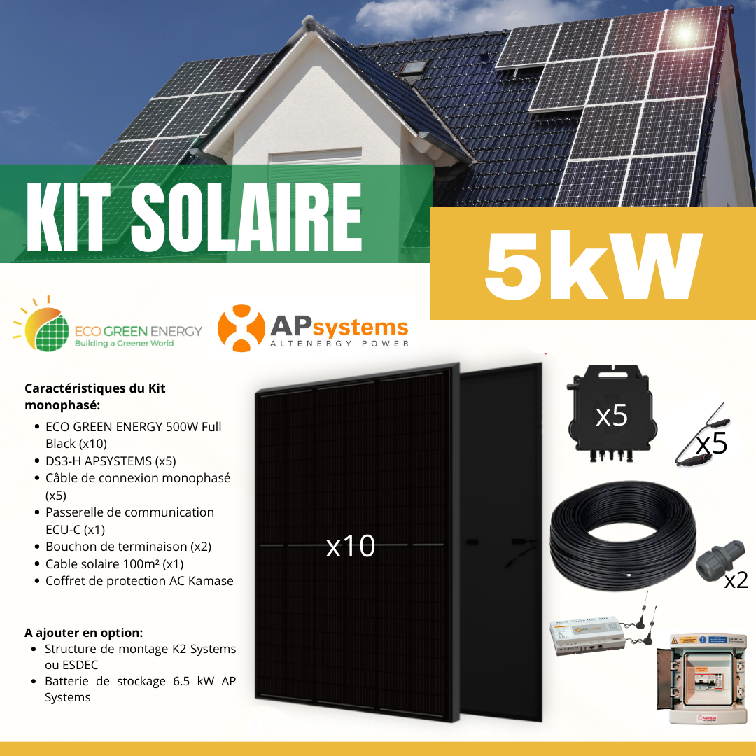 Kit auto consommation 5kW monophasé - SOLAR DEPOT